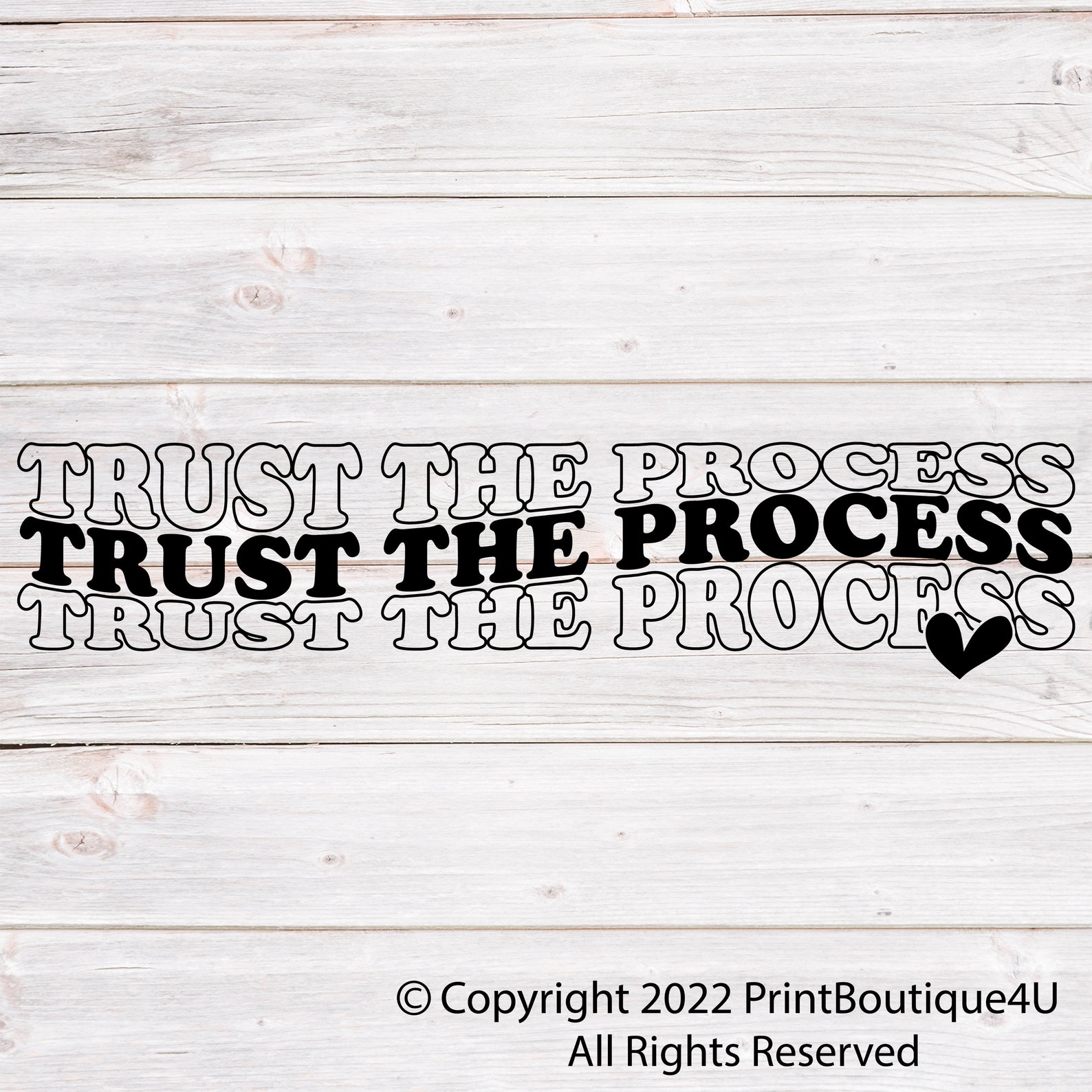 Trust the Process SVG PNG Pdfinspirational Svg Good Vibes - Etsy