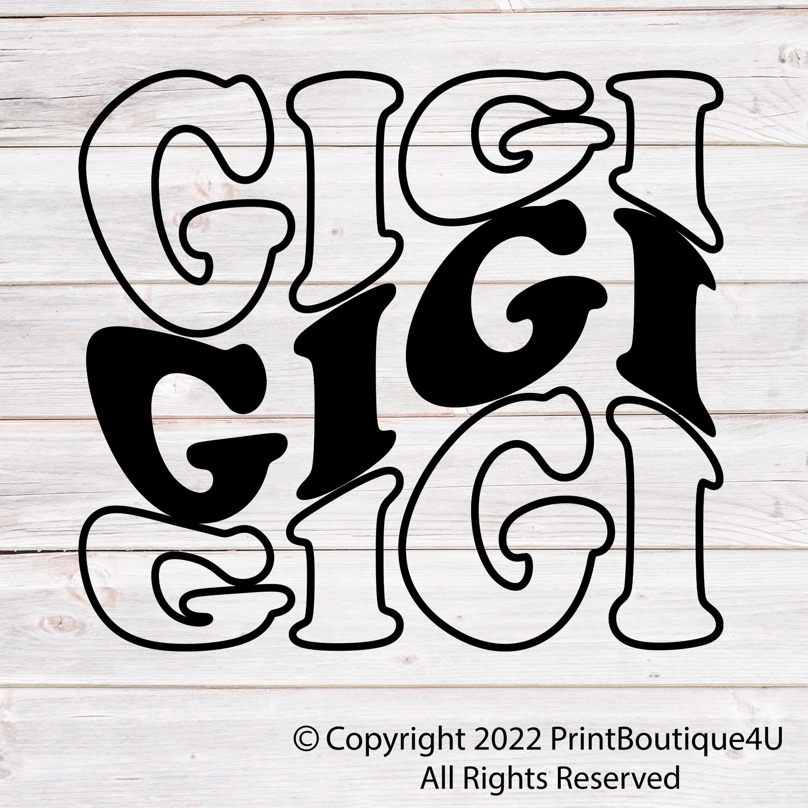 Gigi SVG File Instant Download Gigi Cut File for Cricut Gigi - Etsy