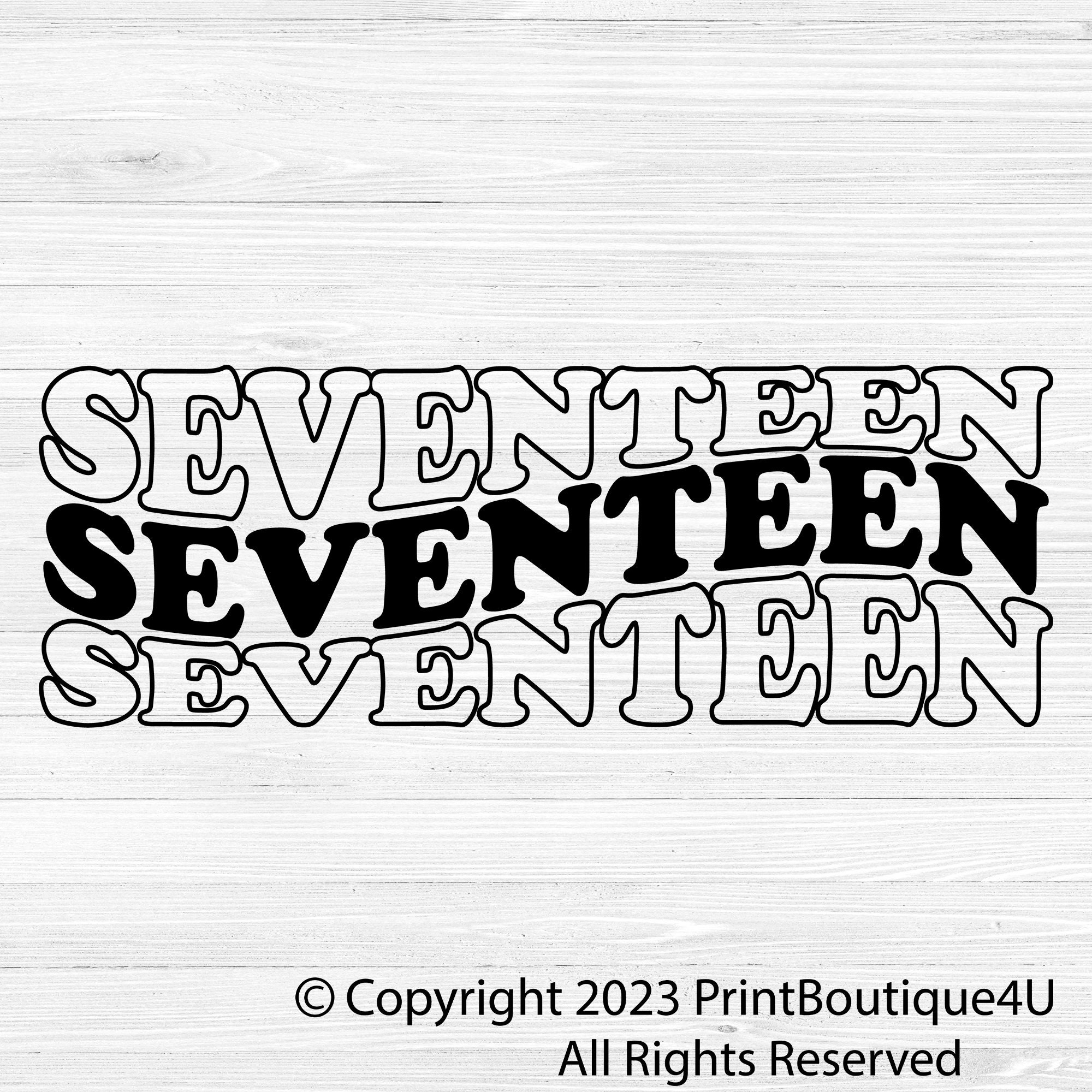 17th Birthday SVG PNG PDF Seventeen Svg 17 Svg Birthday - Etsy Canada