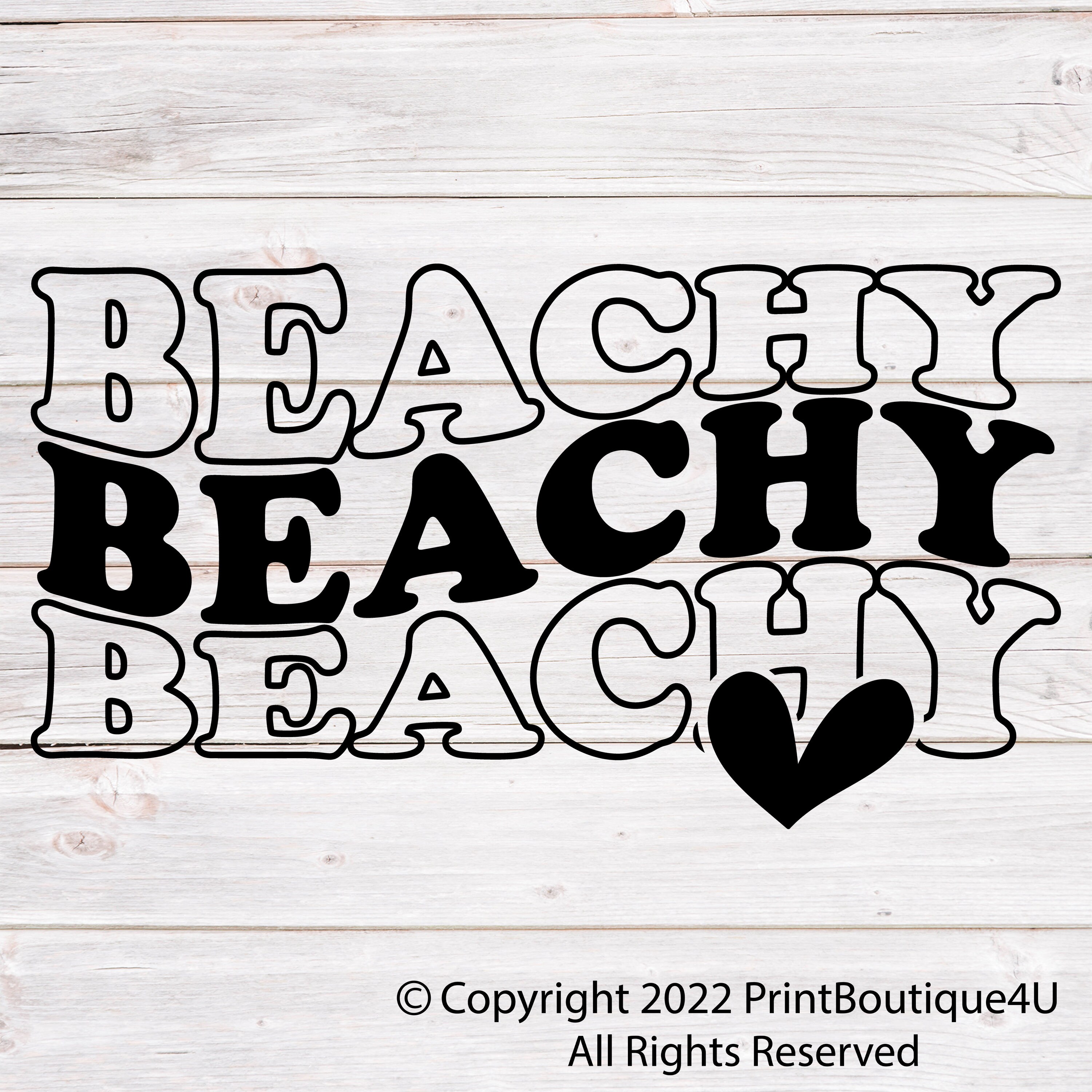 Beachy SVG File Instant Download Beachy Cut File for Cricut - Etsy