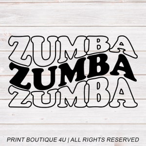 Zumba SVG PNG, Love Zumba Svg, Sports Mom Svg, Wavy Stacked Cut File ...