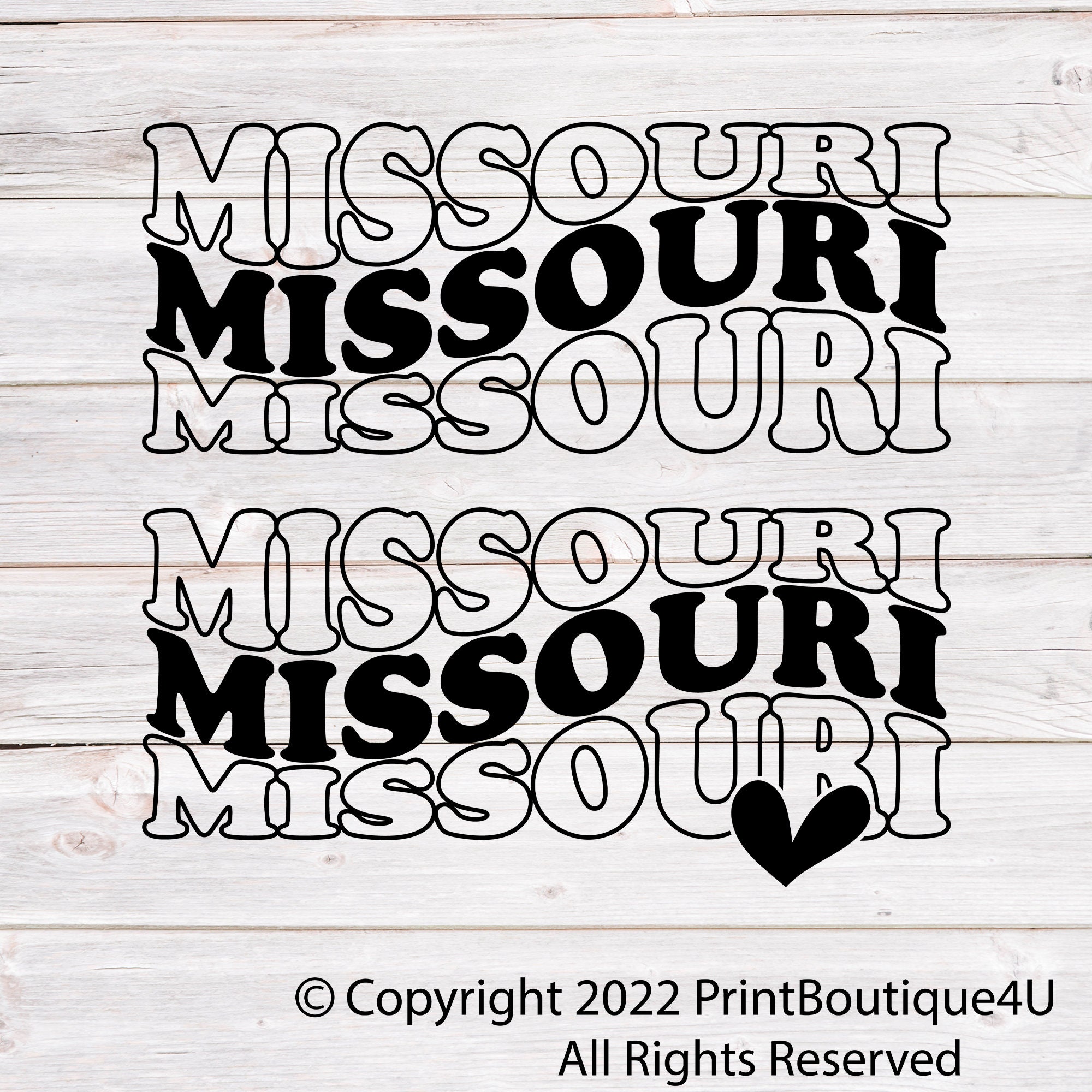 Missouri SVG PNG PDF Love Missouri Svg Missouri Shirt Svg - Etsy