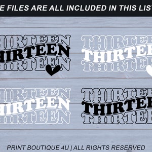 13th Birthday SVG PNG, Thirteen Svg, 13 Svg, Birthday Girl Shirt Svg ...