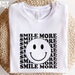 Smiley SVG PNG PDF, Smile More Svg, Svg Files for Cricut, Smiley Face ...