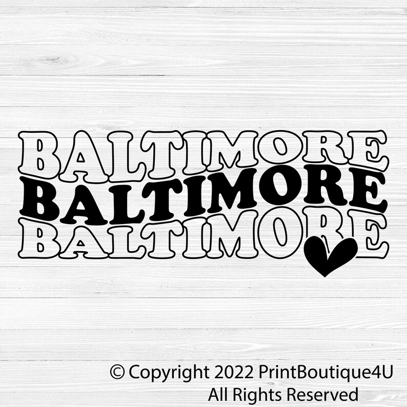 Baltimore SVG PNG PDF Love Baltimore Svg Baltimore Shirt - Etsy