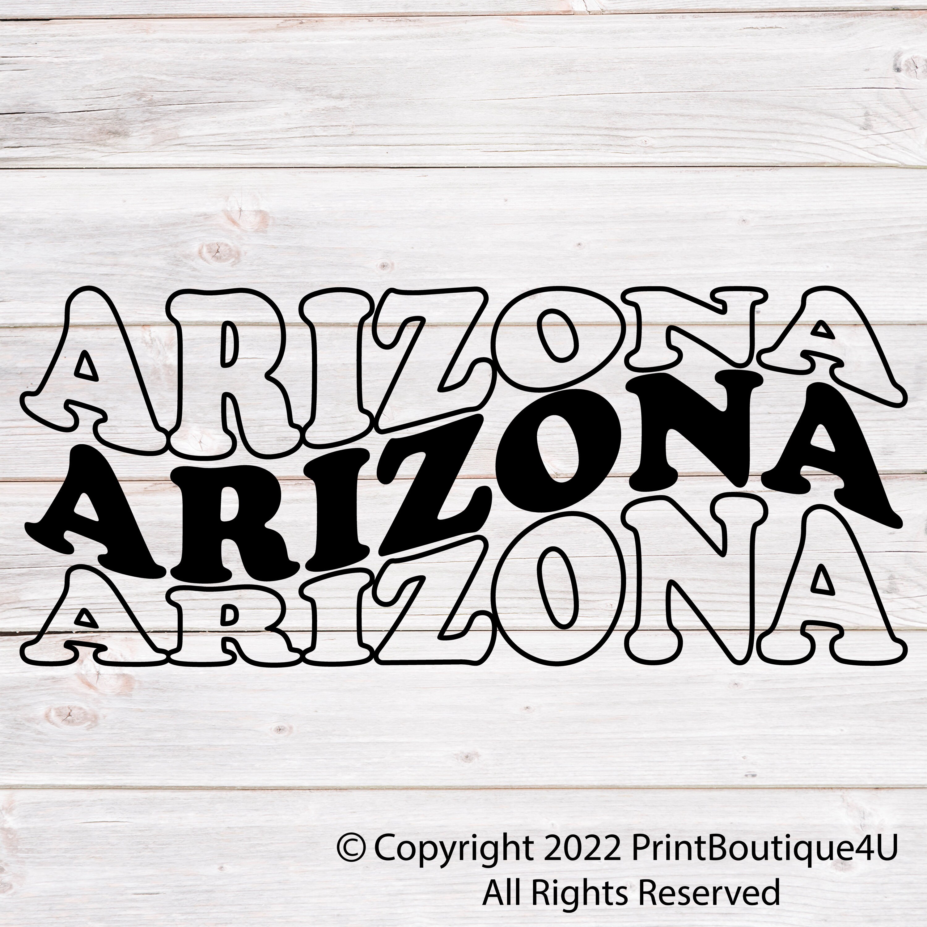 Arizona SVG PNG PDF Love Arizona Svg Arizona Shirt Svg - Etsy