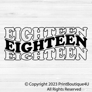 18th Birthday SVG PNG PDF, Eighteen Svg, Hello 18 Svg, Birthday Girl ...
