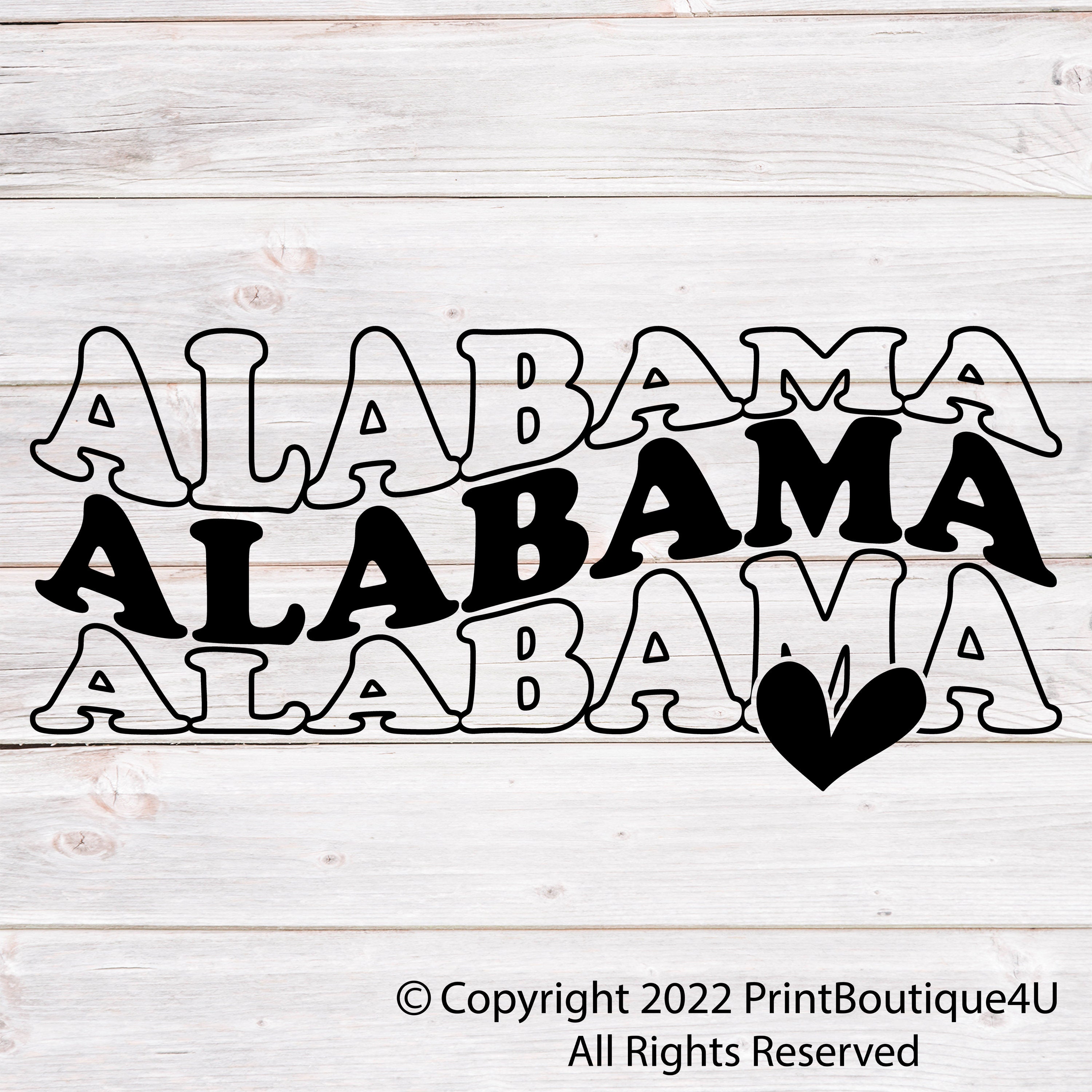 Alabama SVG PNG PDF Love Alabama Svg Alabama Shirt Svg - Etsy