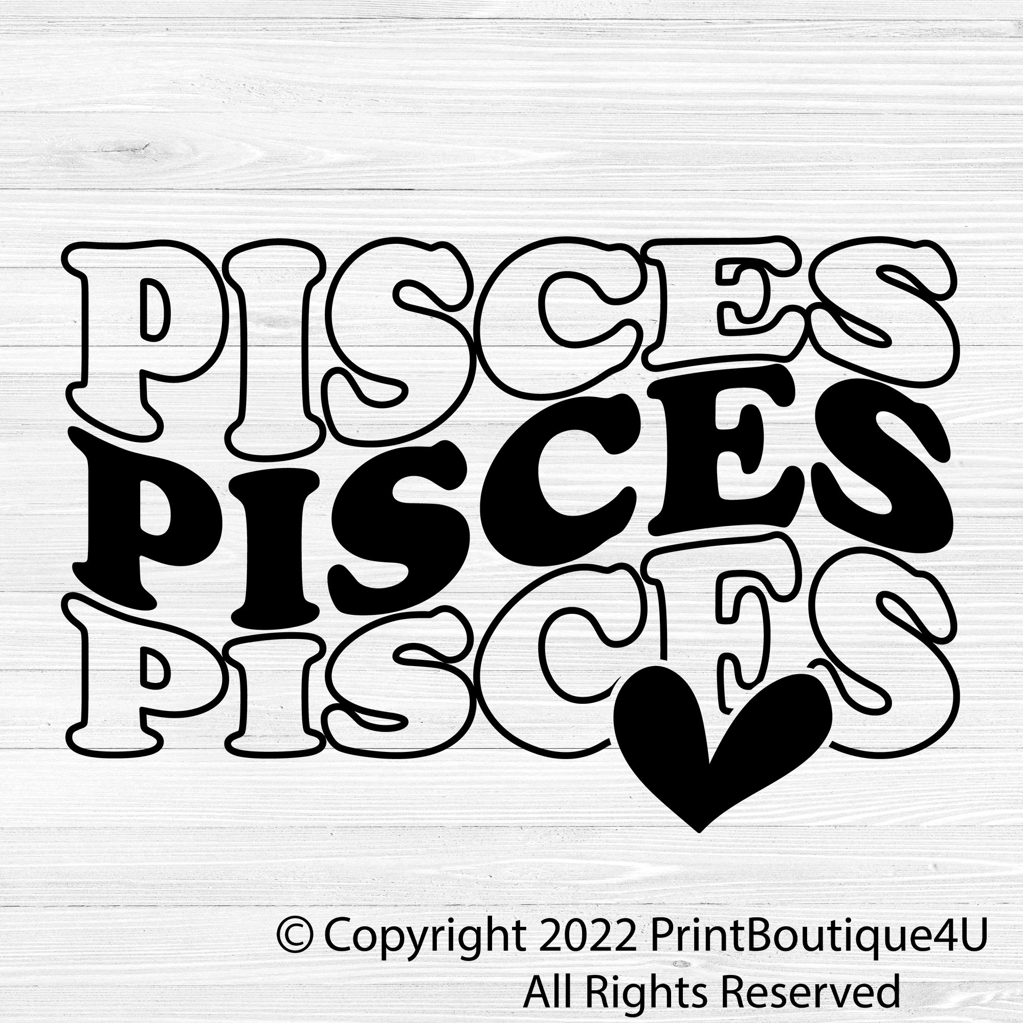 Pisces SVG PNG PDF Zodiac Svg Horoscope Svg Pisces Shirt - Etsy