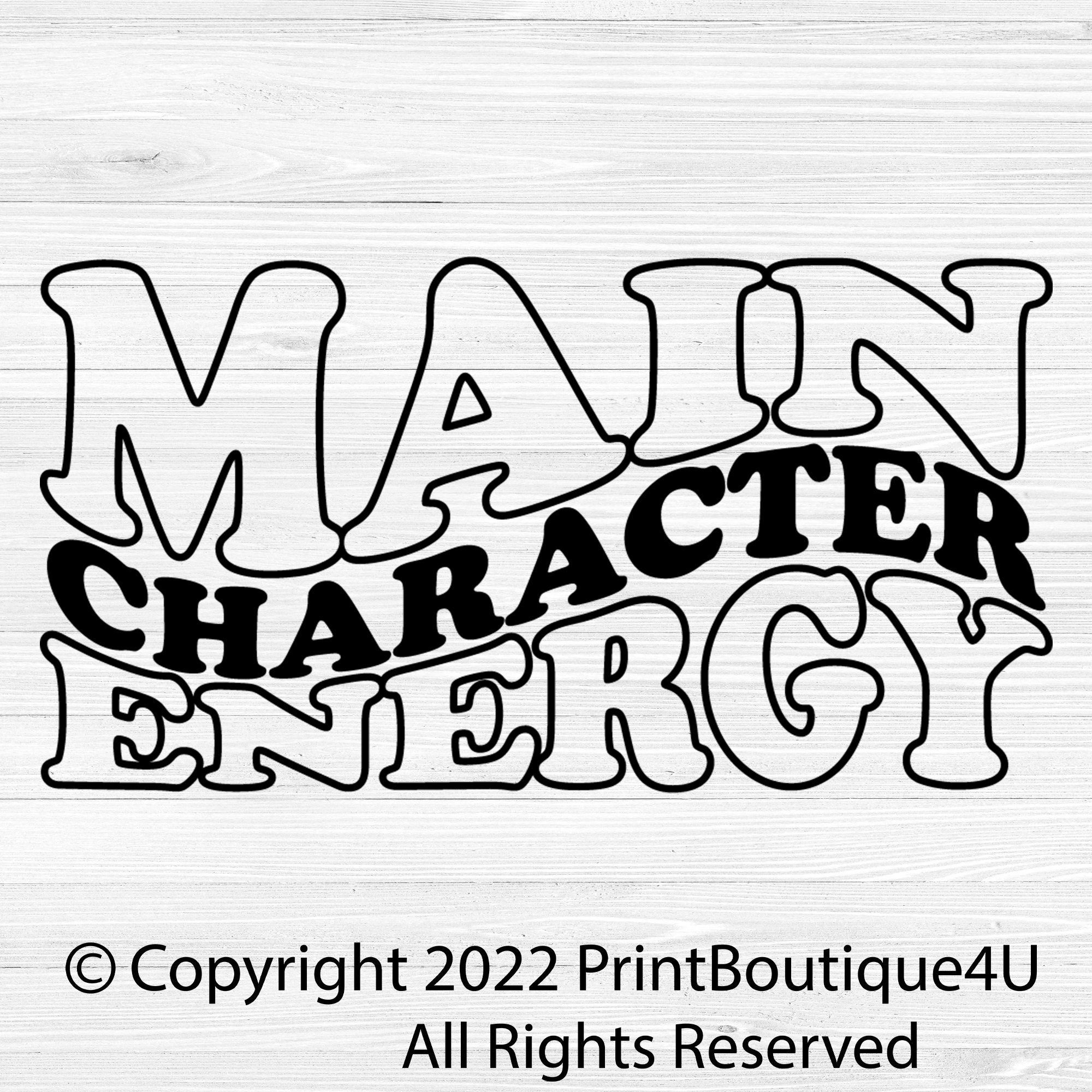 Main Character Energy SVG PNG PDF Main Character Energy - Etsy