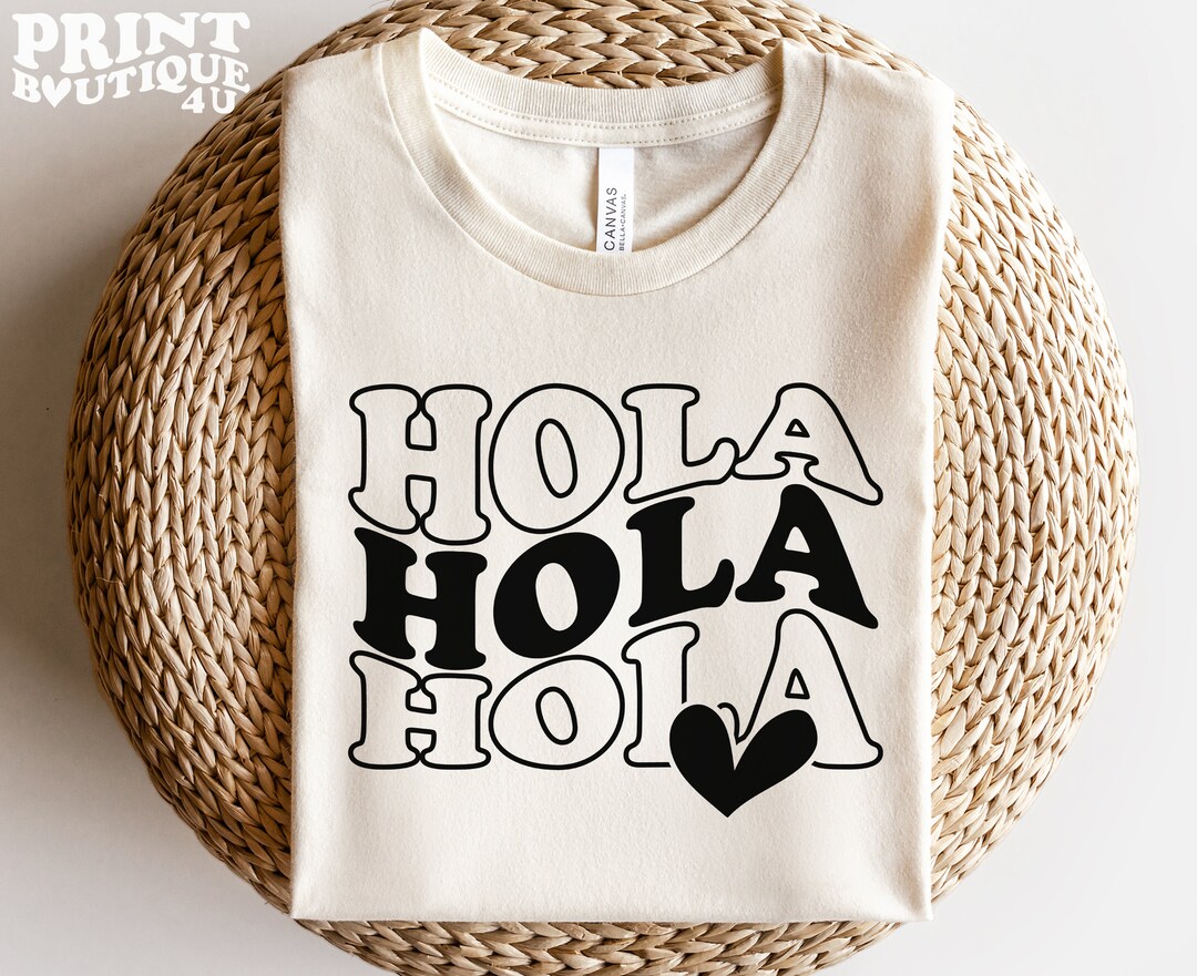 Hola SVG PNG PDF Design for Cricut Crafts & Shirts | Spanish Greeting ...