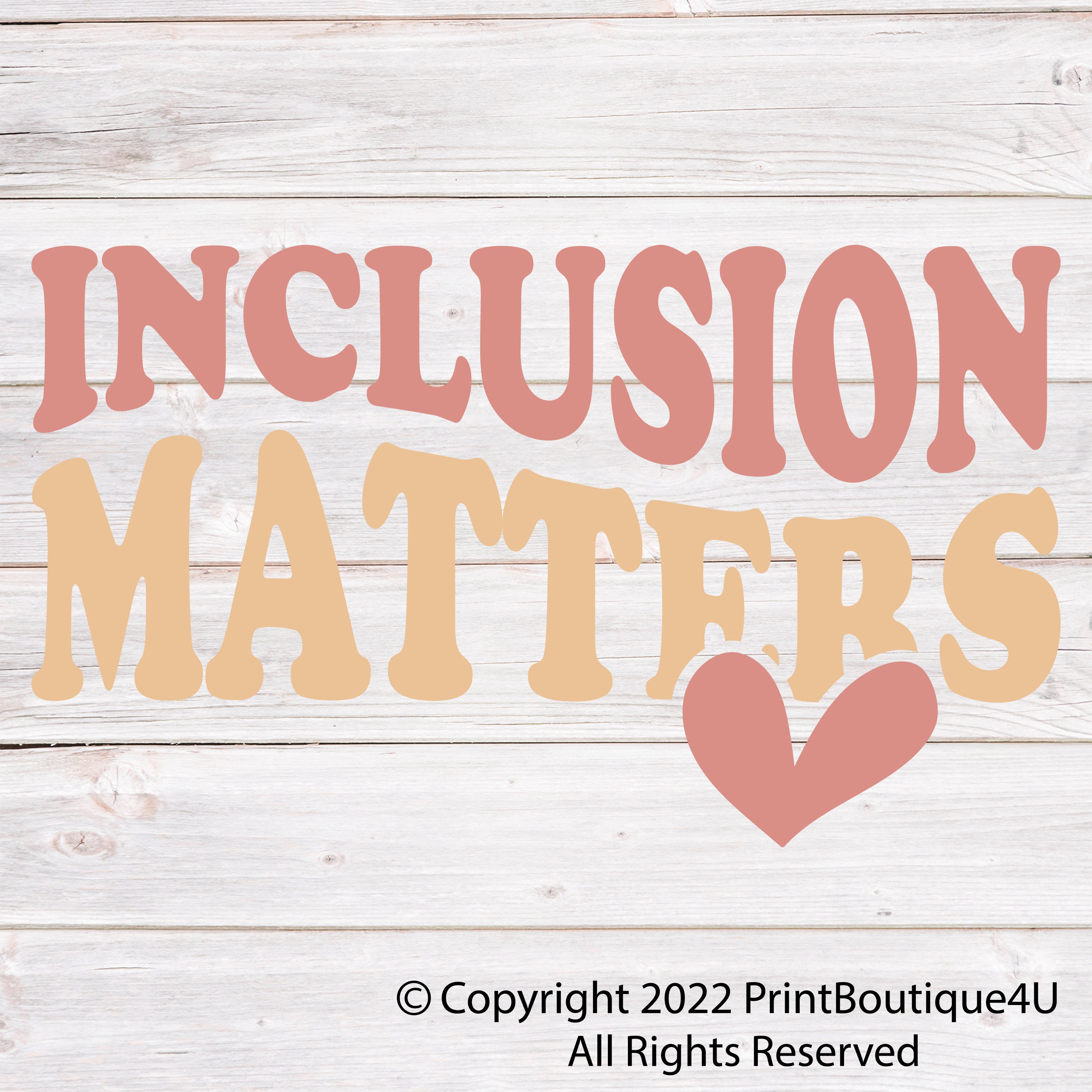 Inclusion Matters SVG PNG PDF Neurodiviersity Svg Kindness - Etsy