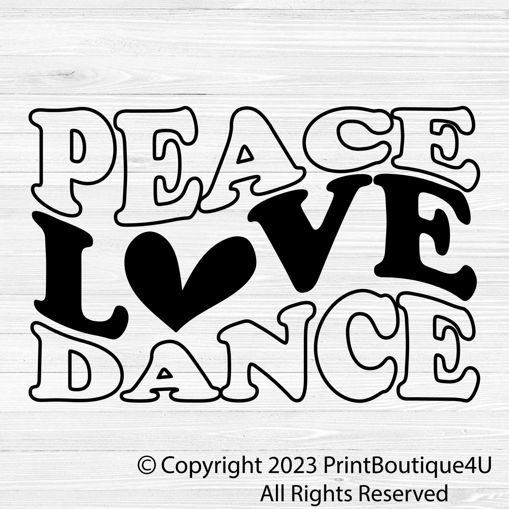 Peace Love Dance SVG File Cricut Peace Svg Love Svg Dance - Etsy
