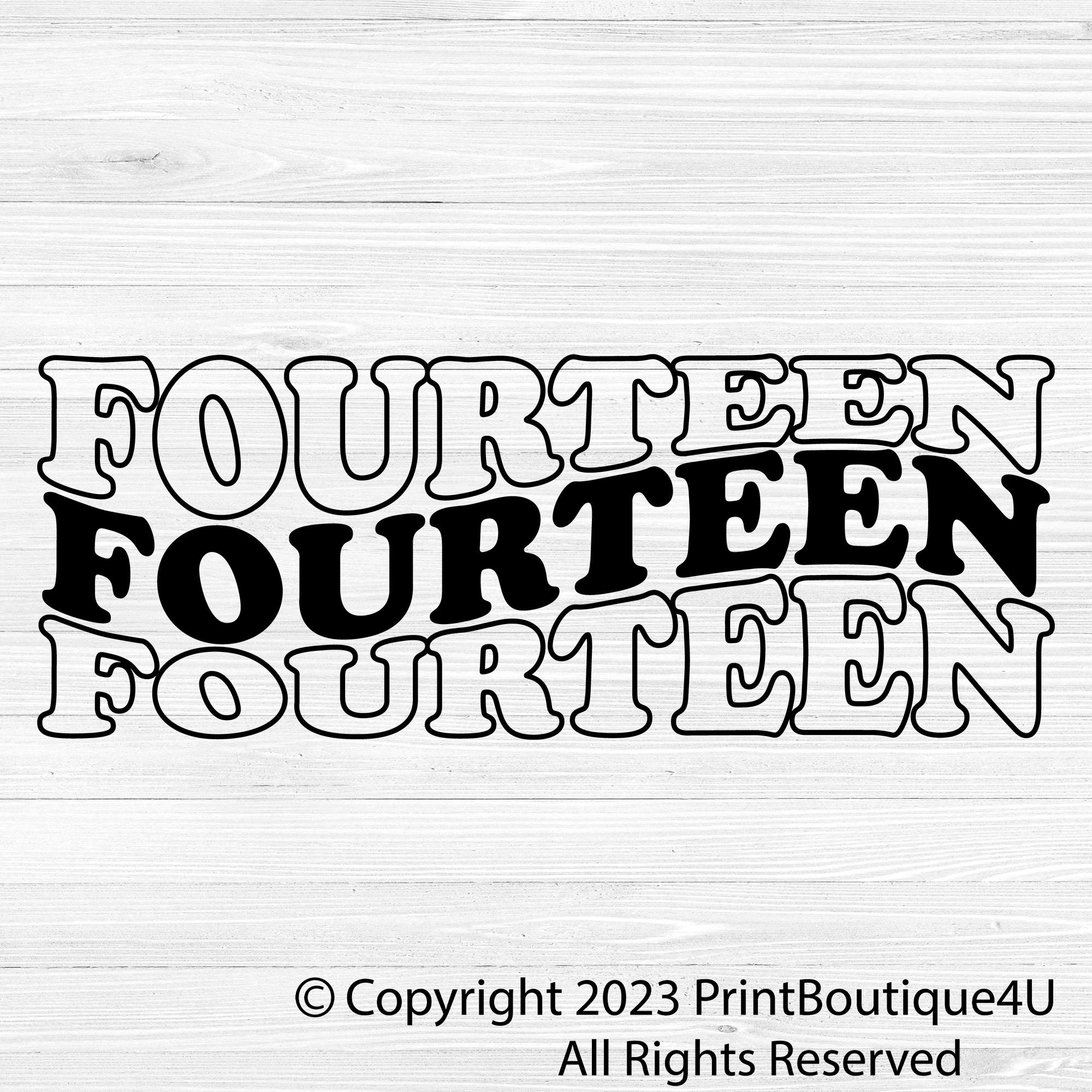 14th Birthday SVG PNG PDF Fourteen Svg 14 Svg Birthday Girl - Etsy ...