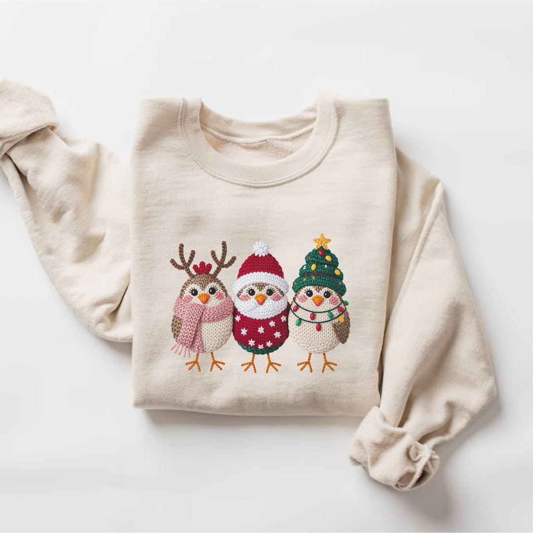 Birds Christmas Sweatshirt, Bird Lover Sweater, Bird Gift, Nature ...