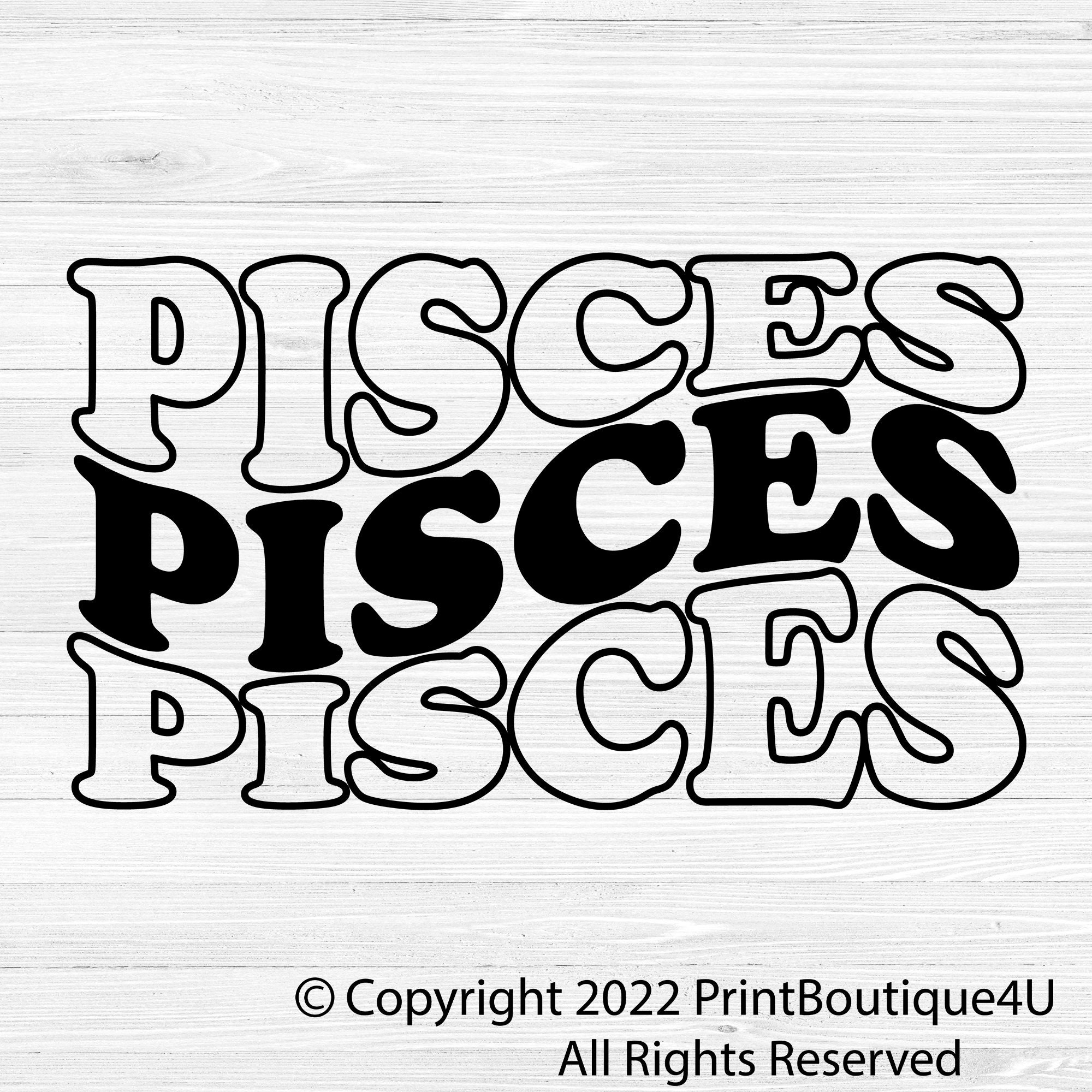 Pisces SVG PNG PDF Zodiac Svg Horoscope Svg Pisces Shirt - Etsy