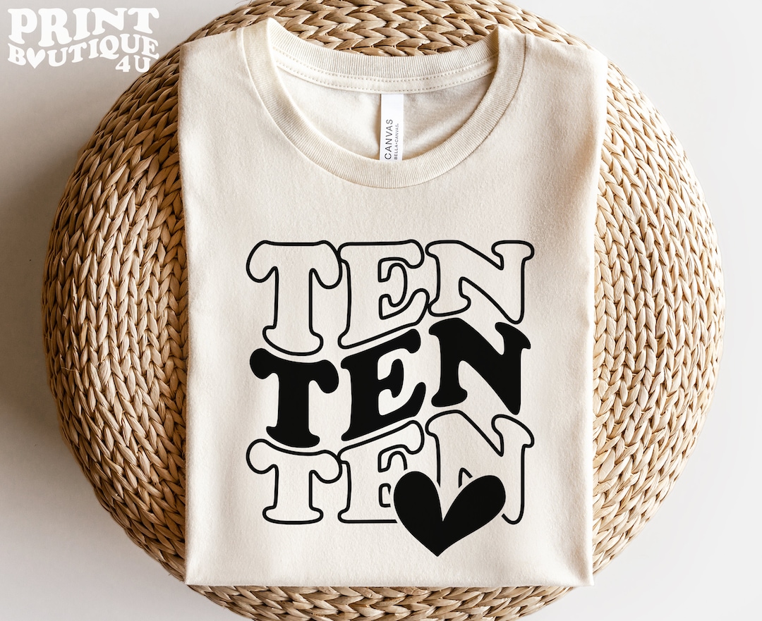 10th Birthday SVG PNG PDF, Ten Svg, 10 Svg, Birthday Girl Shirt Svg ...