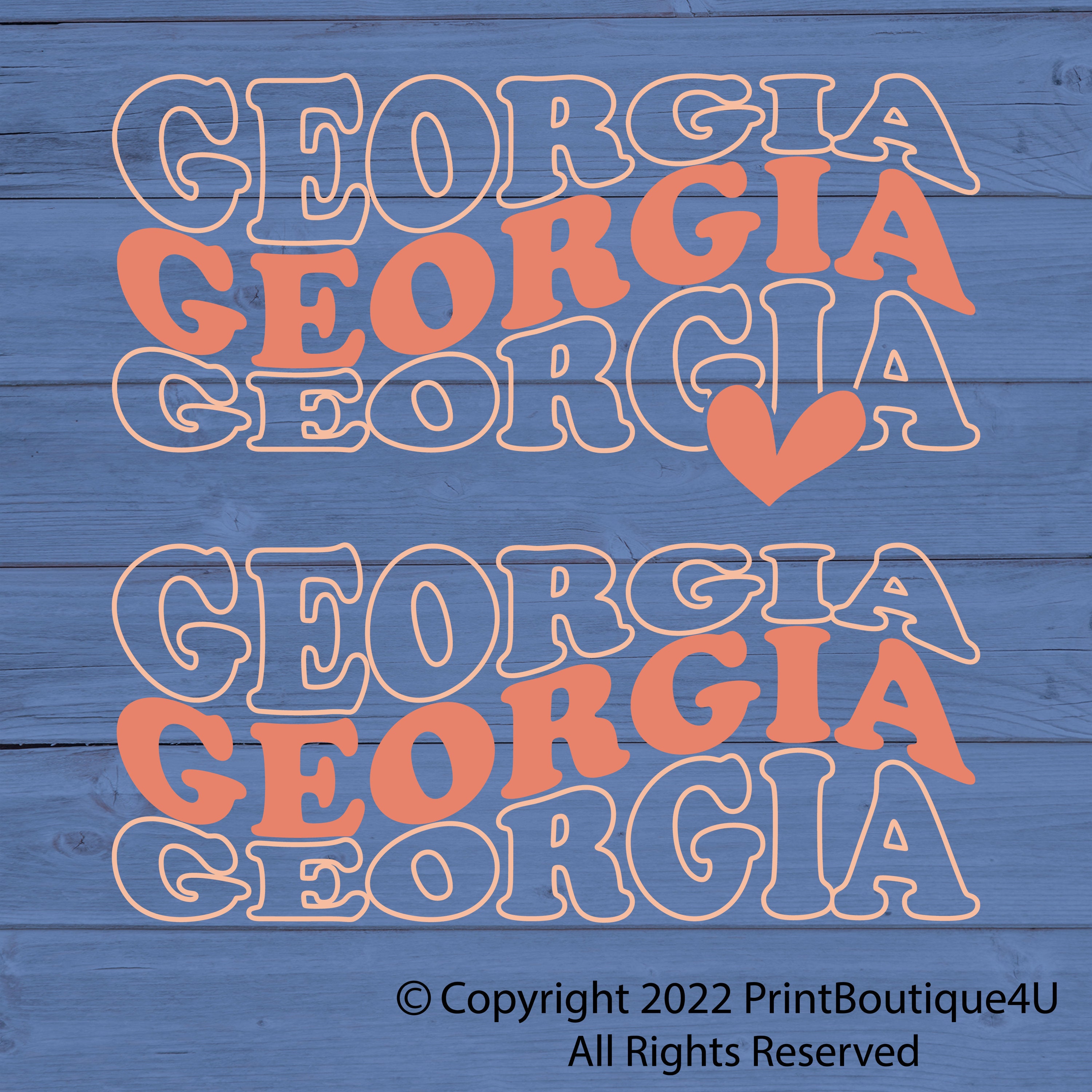 Georgia SVG PNG PDF Love Georgia Svg Georgia Shirt Svg - Etsy