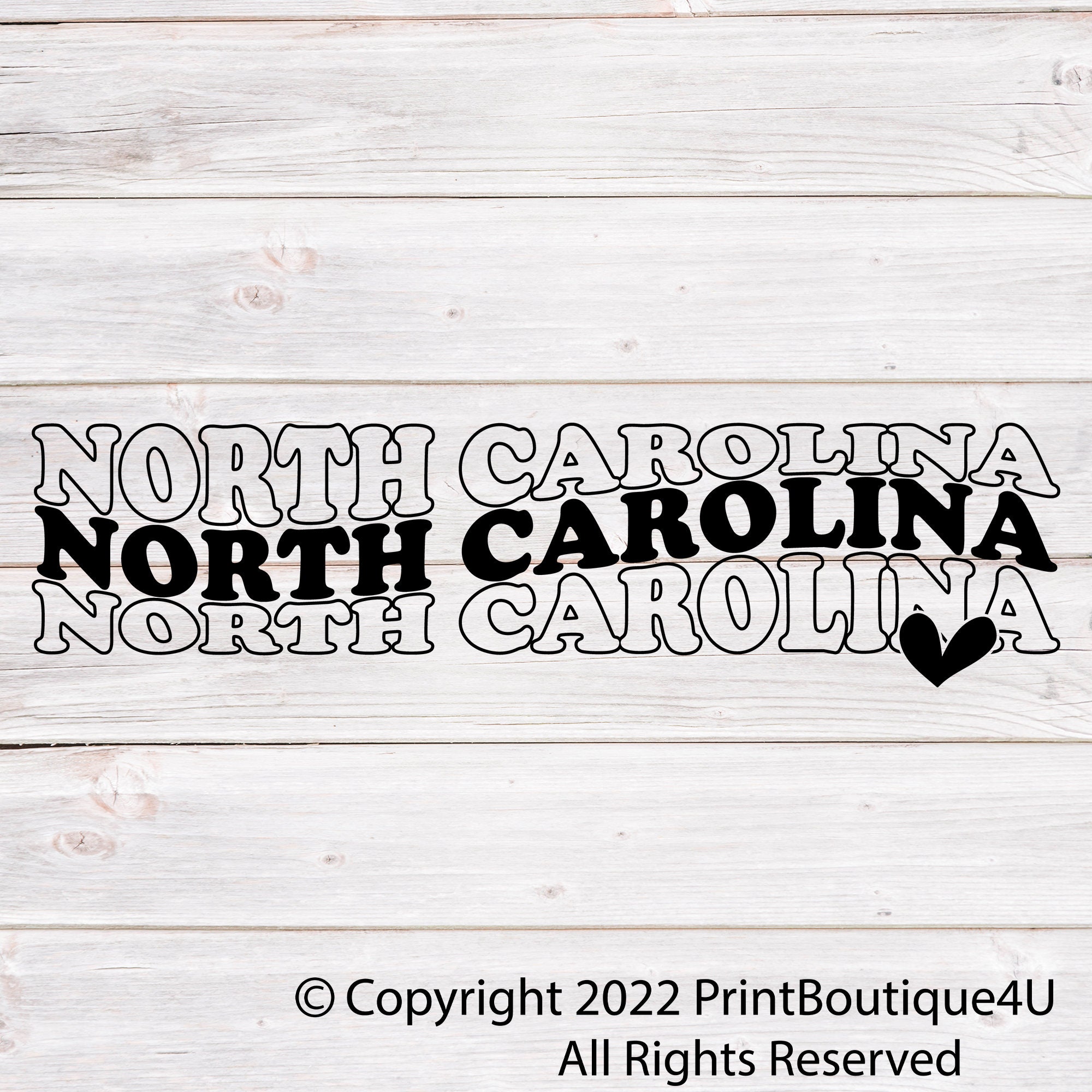 North Carolina SVG PNG PDF Love North Carolina Svg North - Etsy