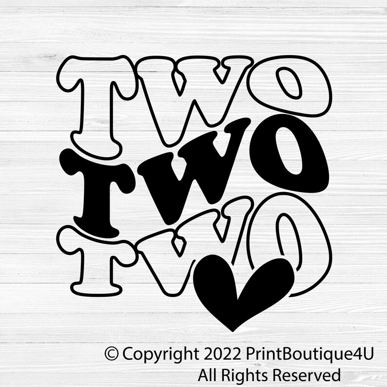 2nd Birthday SVG PNG PDF Two Svg Birthday Girl Shirt Svg - Etsy