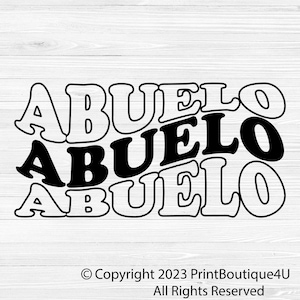 Abuelo SVG File Instant Download, Grandfather Cut File for Cricut ...