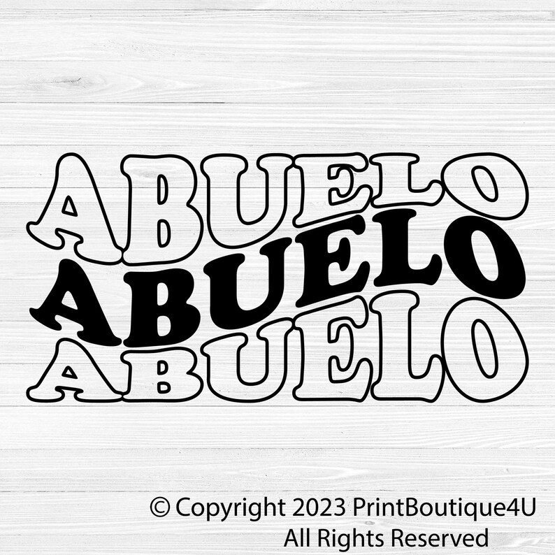 Abuelo SVG File Instant Download, Grandfather Cut File for Cricut ...