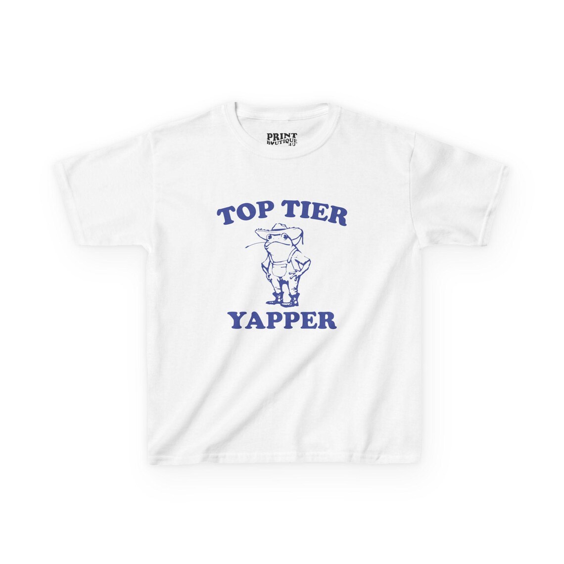 Top Tier Yapper Baby Tee, Meme T Shirt, Retro Frog T-shirt, Baby Tee ...