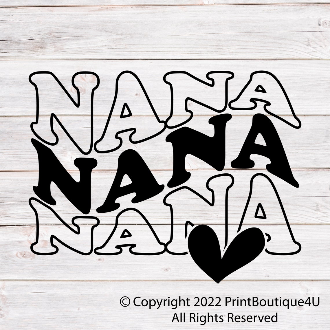 Nana SVG File Instant Download Nana Cut File for Cricut Nana - Etsy