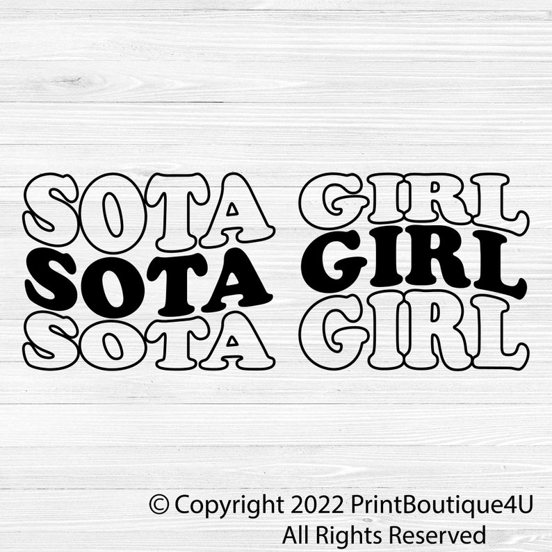 Sota Girl SVG PNG PDF Minnesota Svg Minnesota Shirt Svg - Etsy