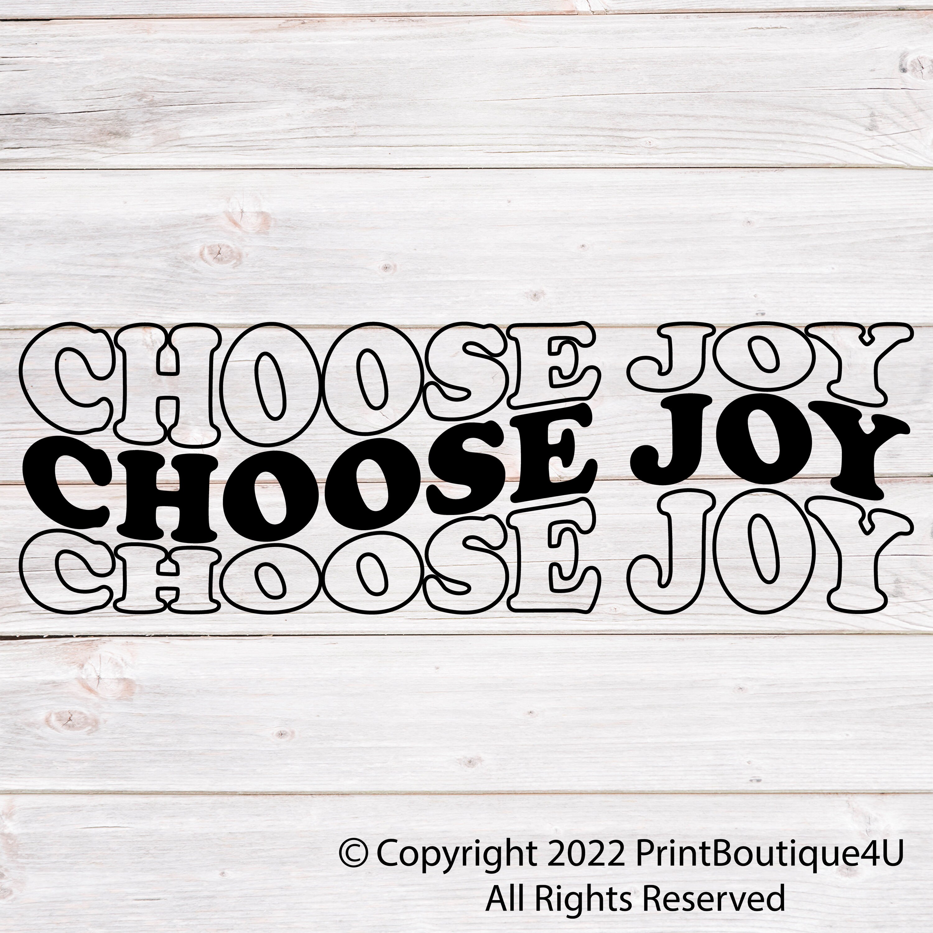 Choose Joy SVG File Instant Download Choose Joy Cut File for - Etsy