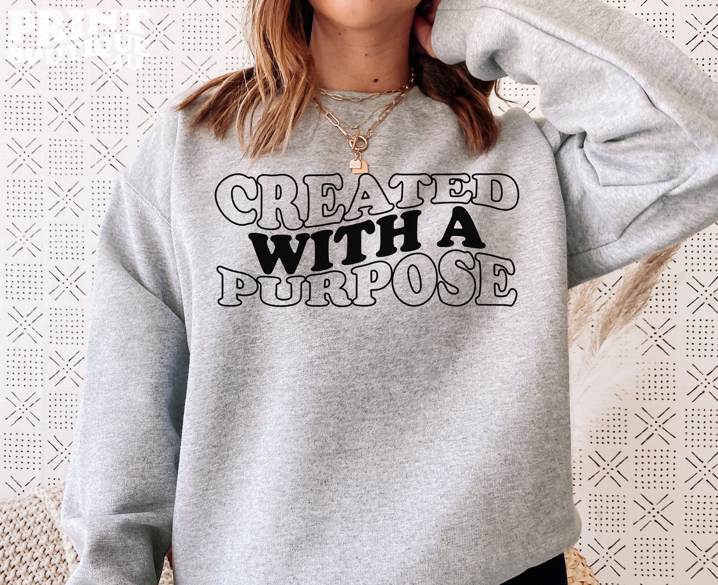 Created With A Purpose SVG Bible Verse Svg Inspirational - Etsy