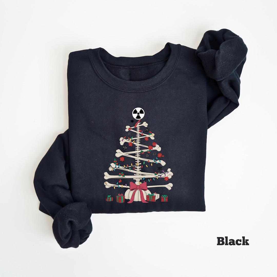 Radiology Christmas Shirt, Skeleton Tree X-ray Tech Gift, Xmas ...