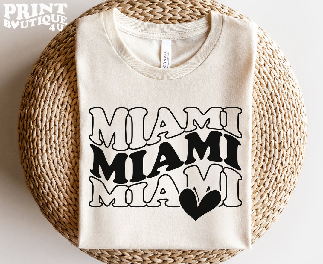 Miami SVG PNG PDF, Love Miami svg, Miami Heart svg, Wavy svg, Shirt ...