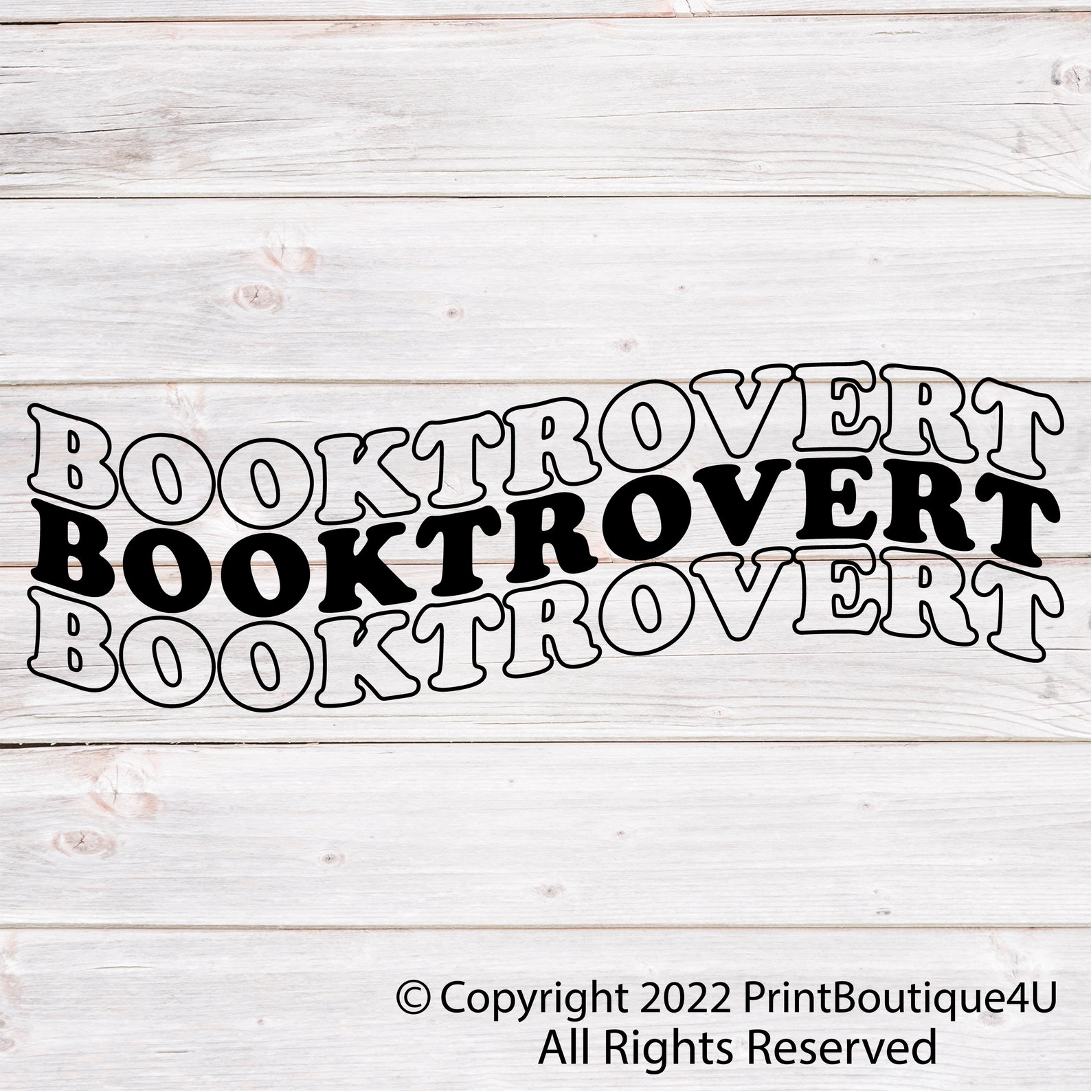 Booktrovert SVG PNG PDF Funny Book Lover Svg Book Lover - Etsy
