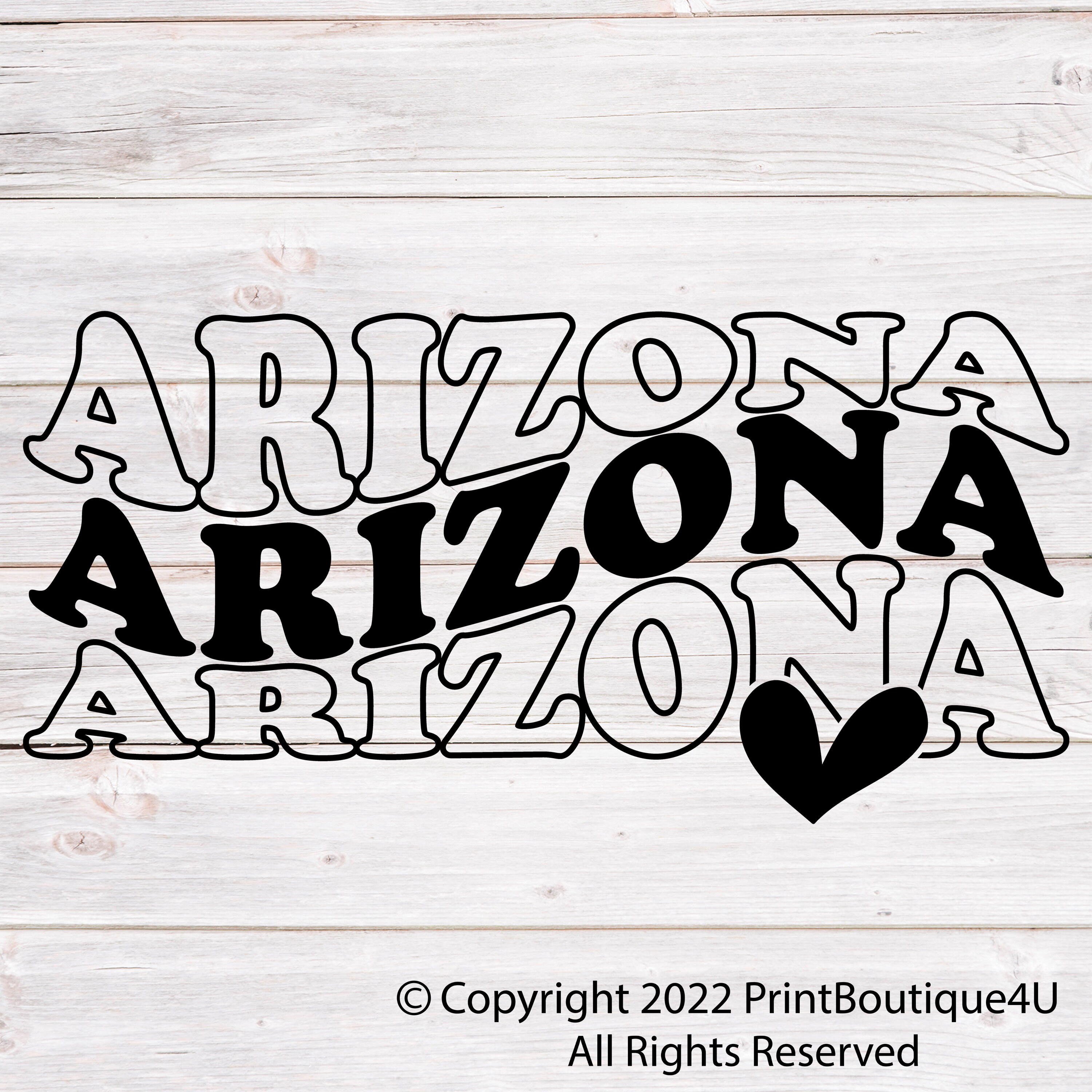 Arizona SVG PNG PDF Love Arizona Svg Arizona Shirt Svg - Etsy