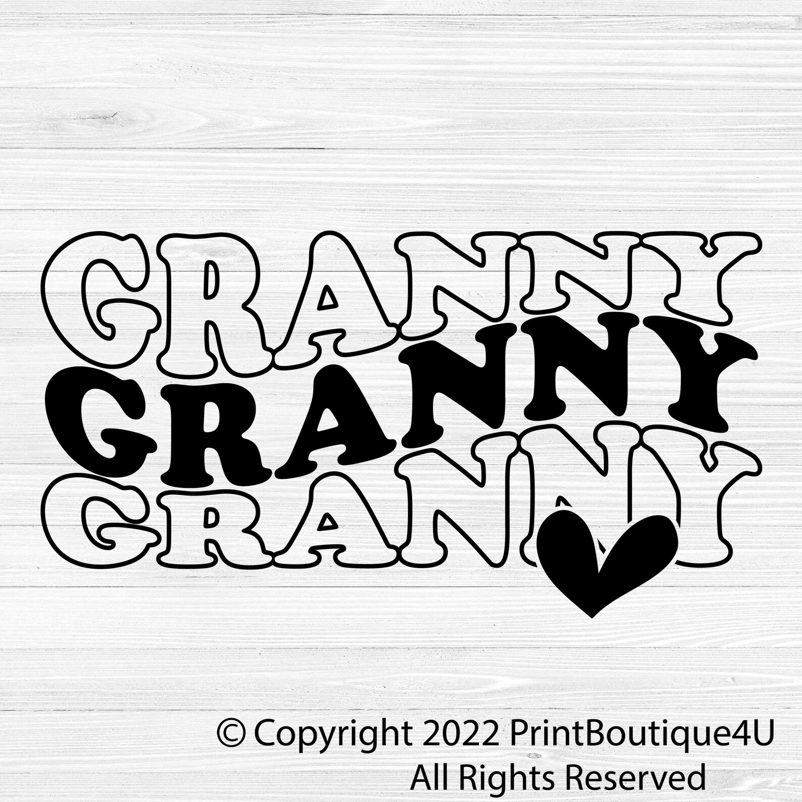 Granny SVG File Instant Download, Granny Cut File for Cricut, Granny ...