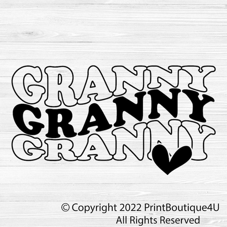 Granny Svg File Instant Download Granny Cut File For Cricut Etsy Canada