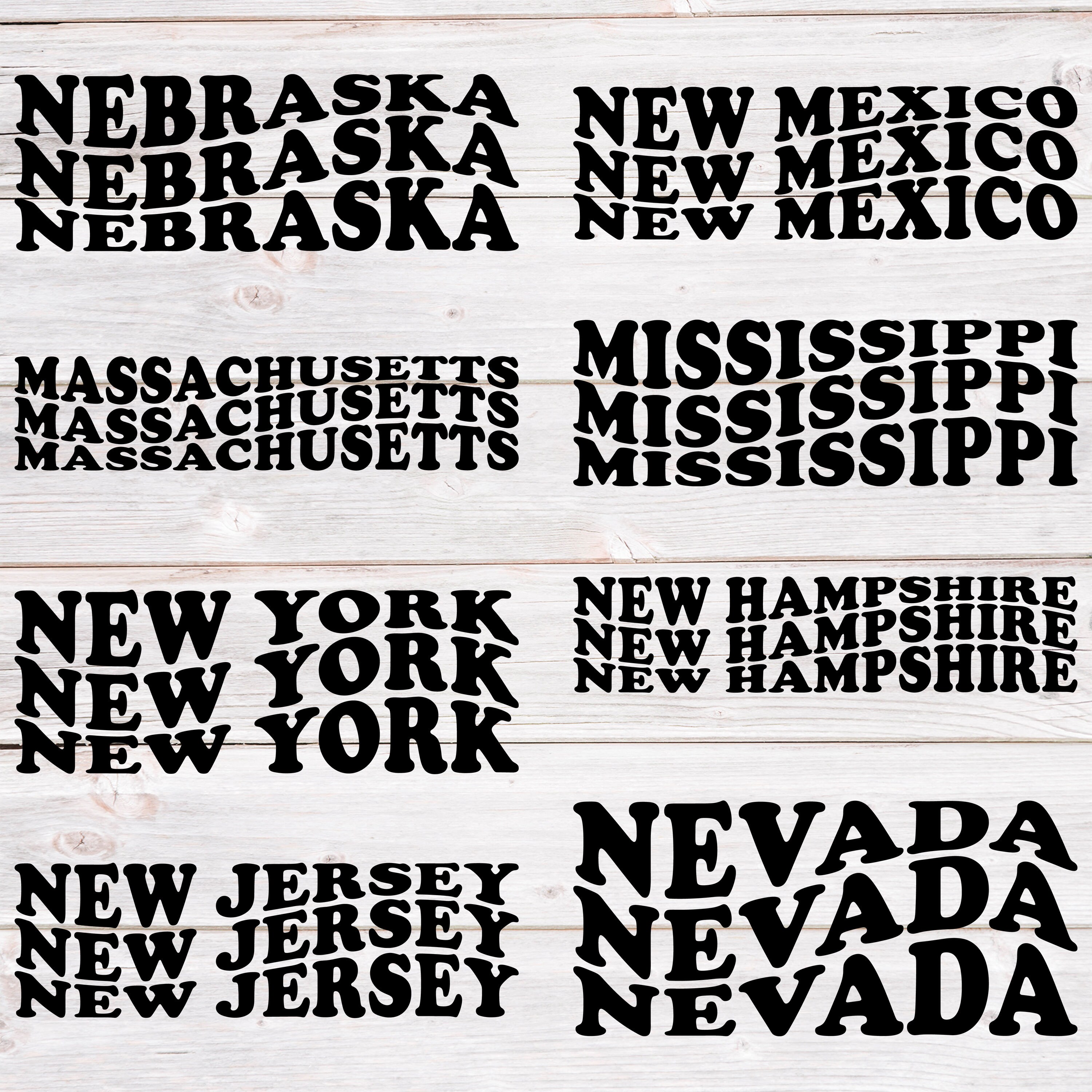 US States Bundle Svg Png Pdf USA Shirt Designs US States - Etsy