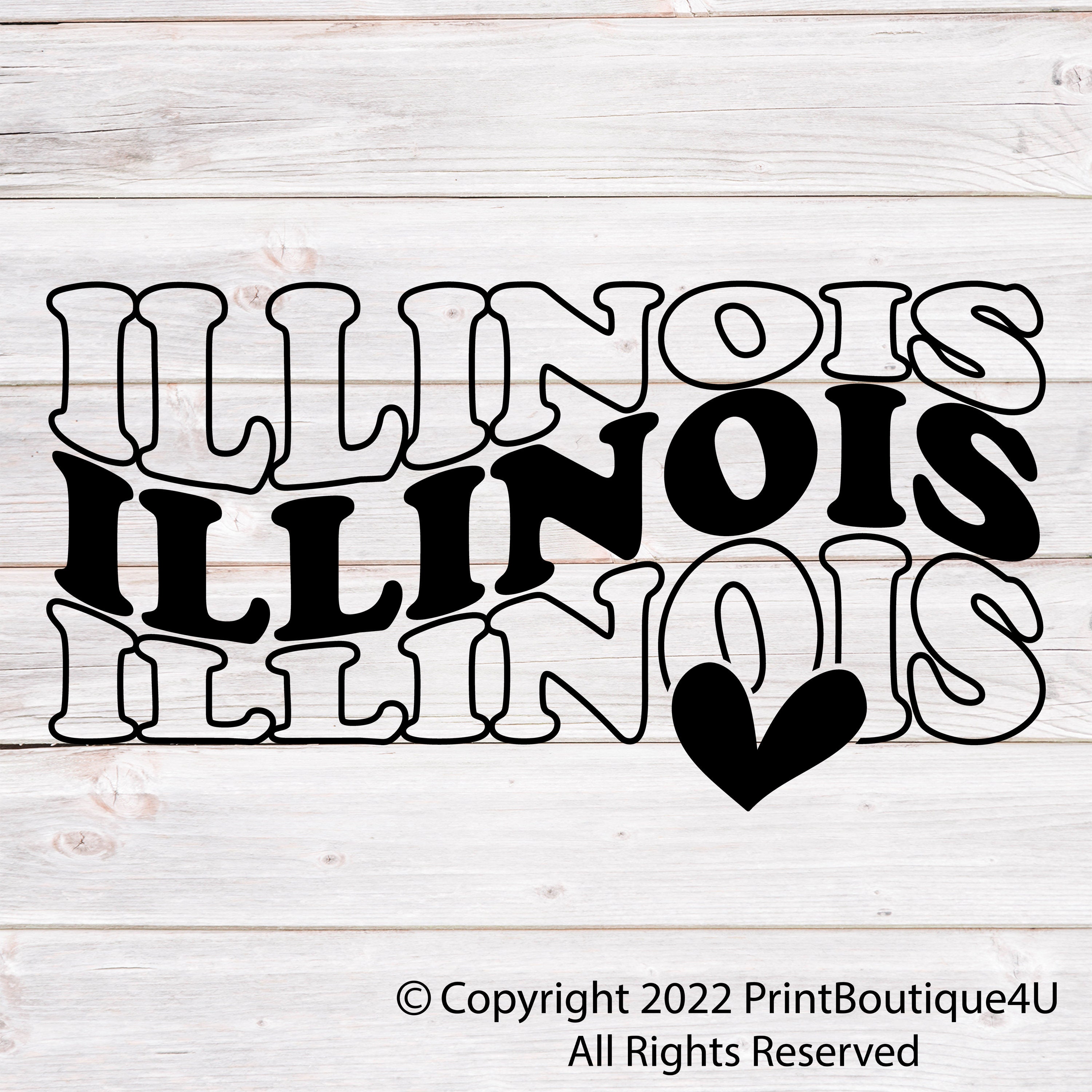 Illinois SVG PNG PDF Love Illinois Svg Illinois Shirt Svg - Etsy