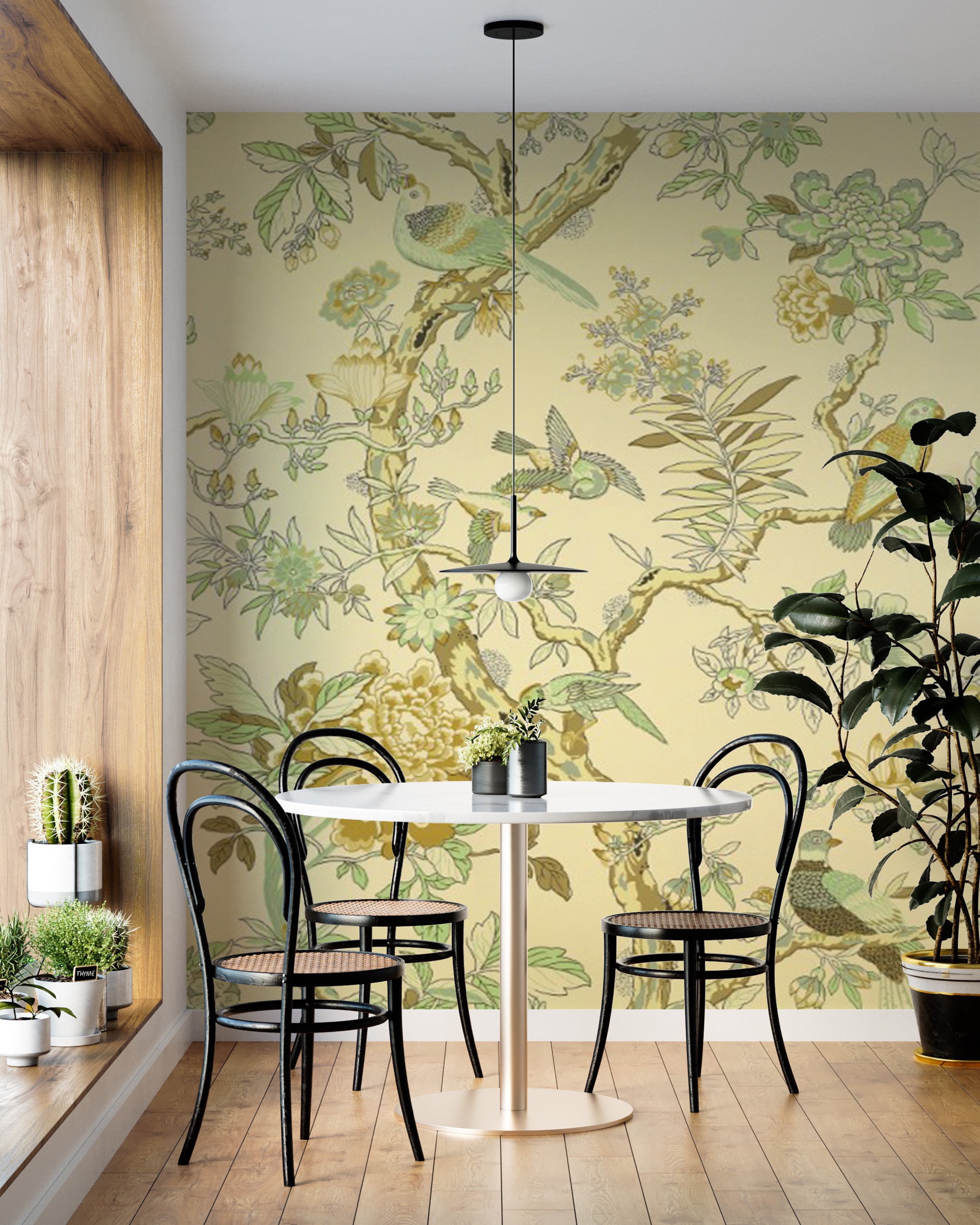 Chinoiserie Flowers and Birds Wallpaper, Chinoiserie Peel and Stick ...