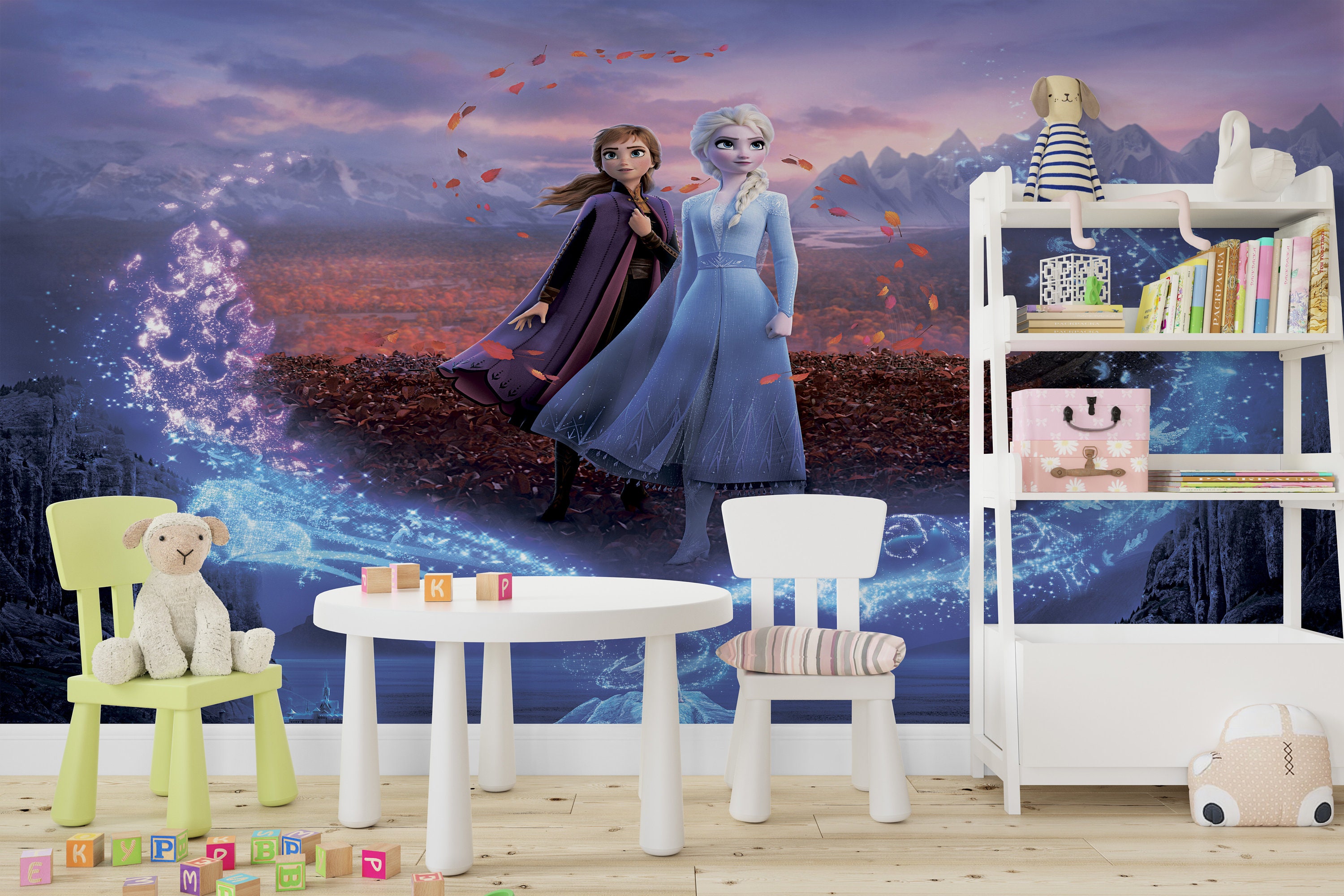 Frozen Castle Elsa Wallpaper, Kids Wallpaper Peel and Stick, Nursery ...