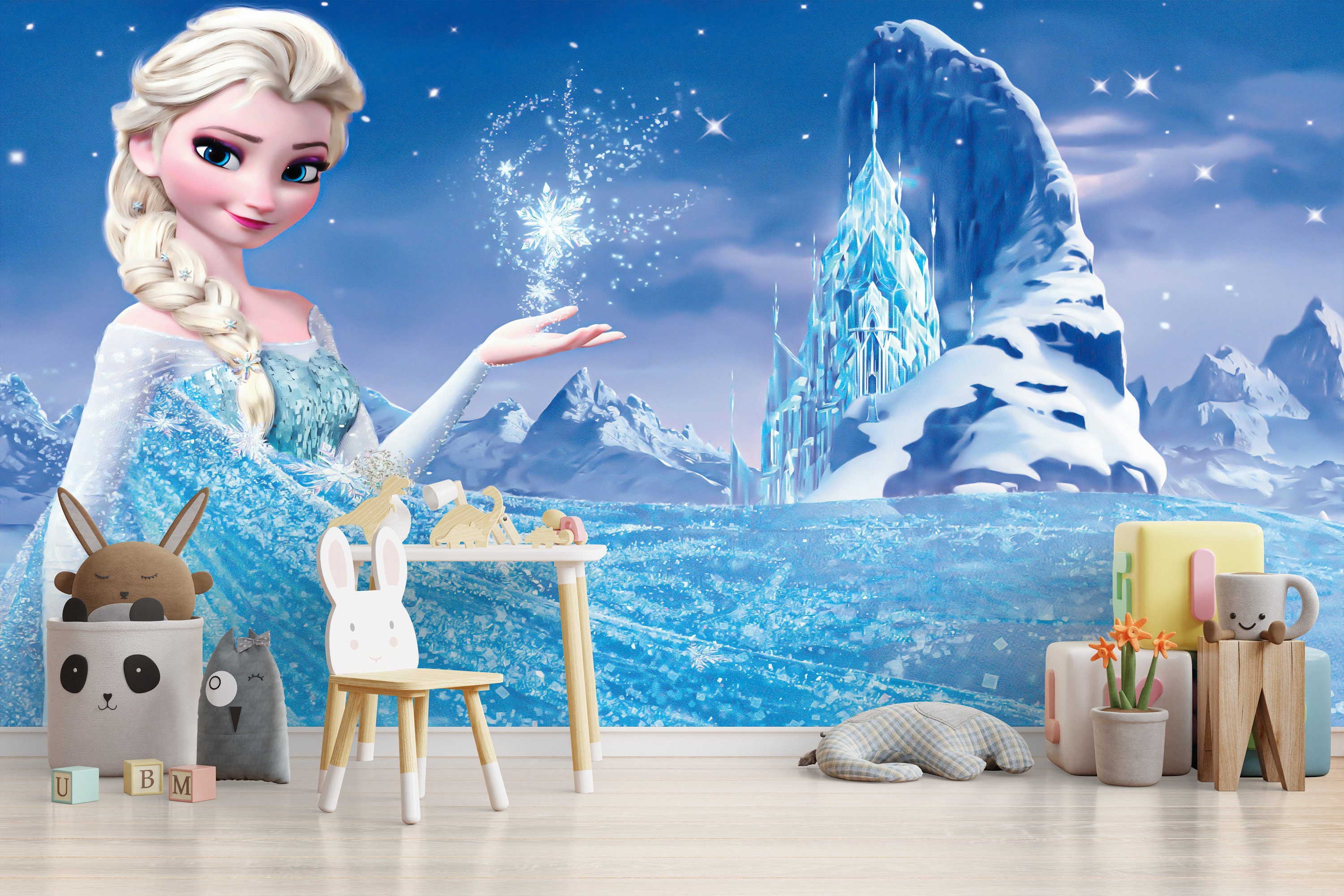 Elsa Kids Wallpaper, Kids Wallpaper Peel and Stick, Removable Wallpaper ...