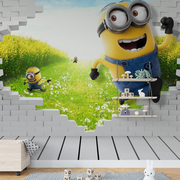 Minion Wall Mural - Etsy