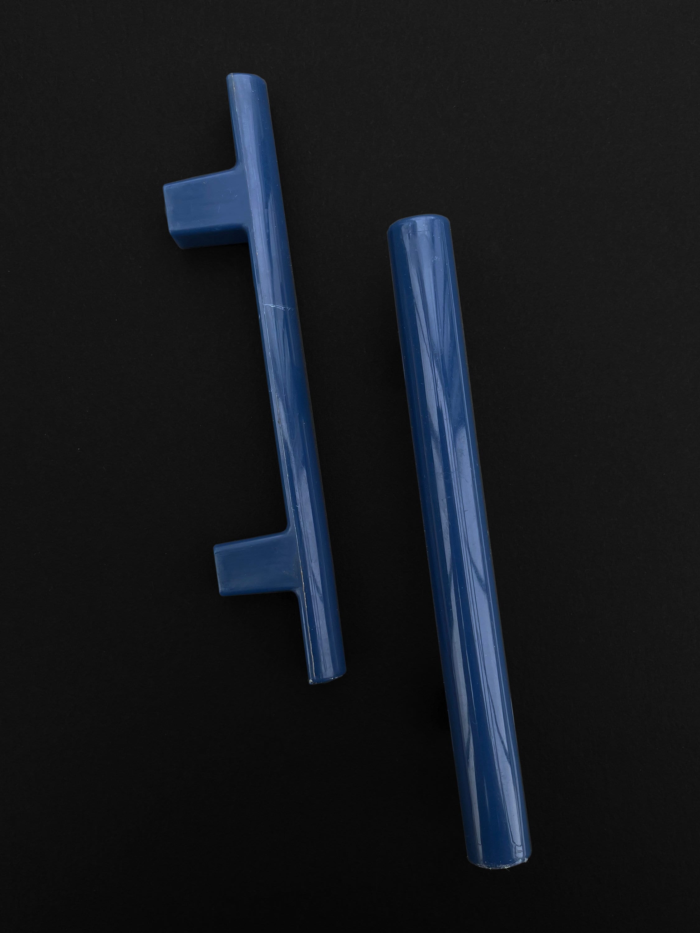 Set of Two 2 Retro Bar Cabinet/drawer Pulls Dark Blue Plastic 80s ...