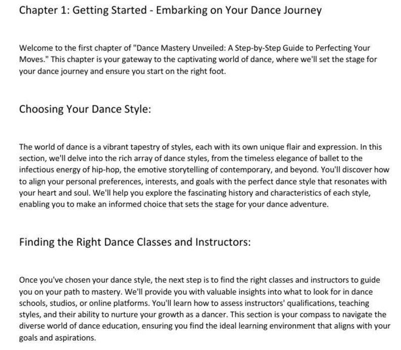 Dance Mastery Unveiled A Step-by-step Guide to Perfecting Your Moves - Etsy