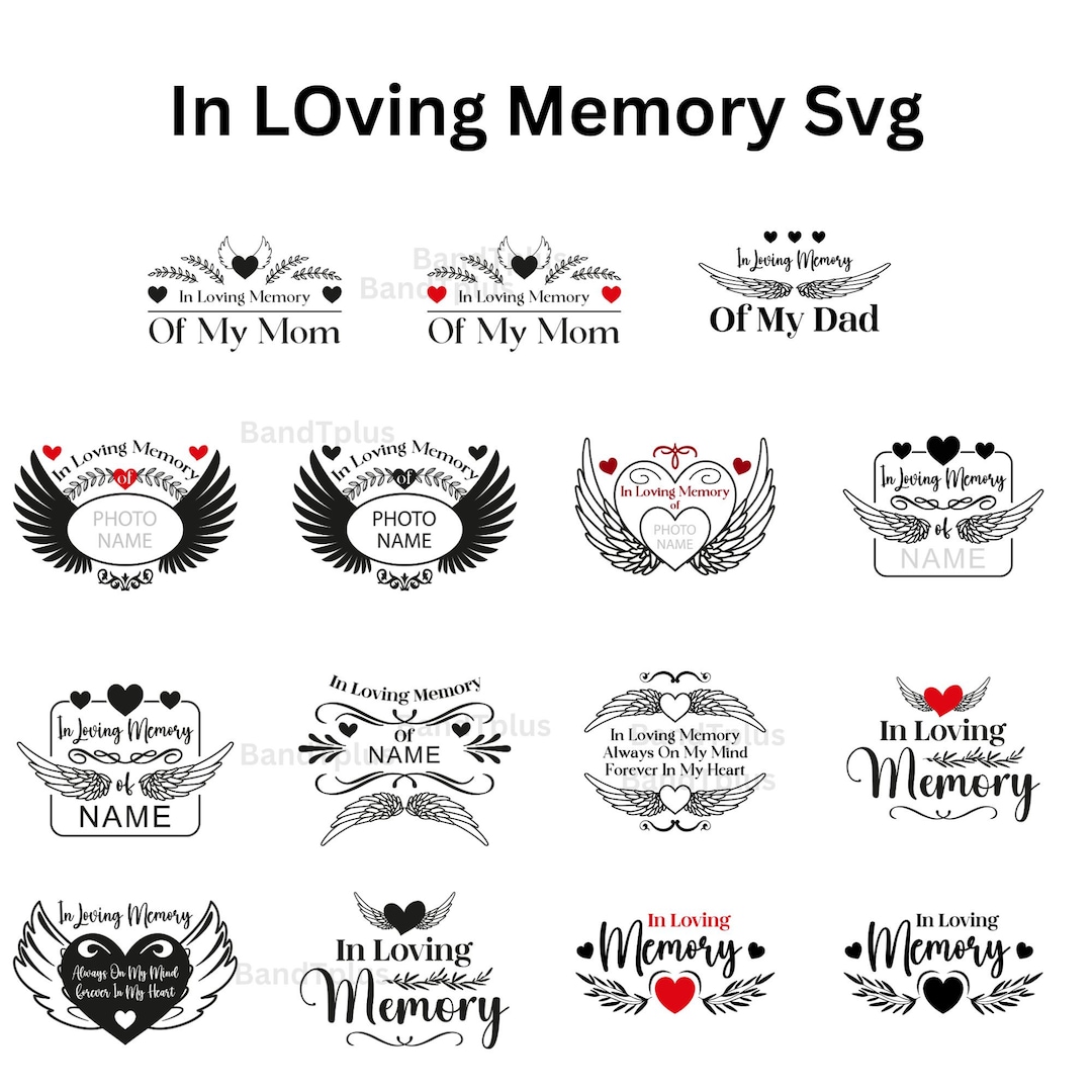 In Loving Memory Svg Png Angel Wings Svg - Etsy