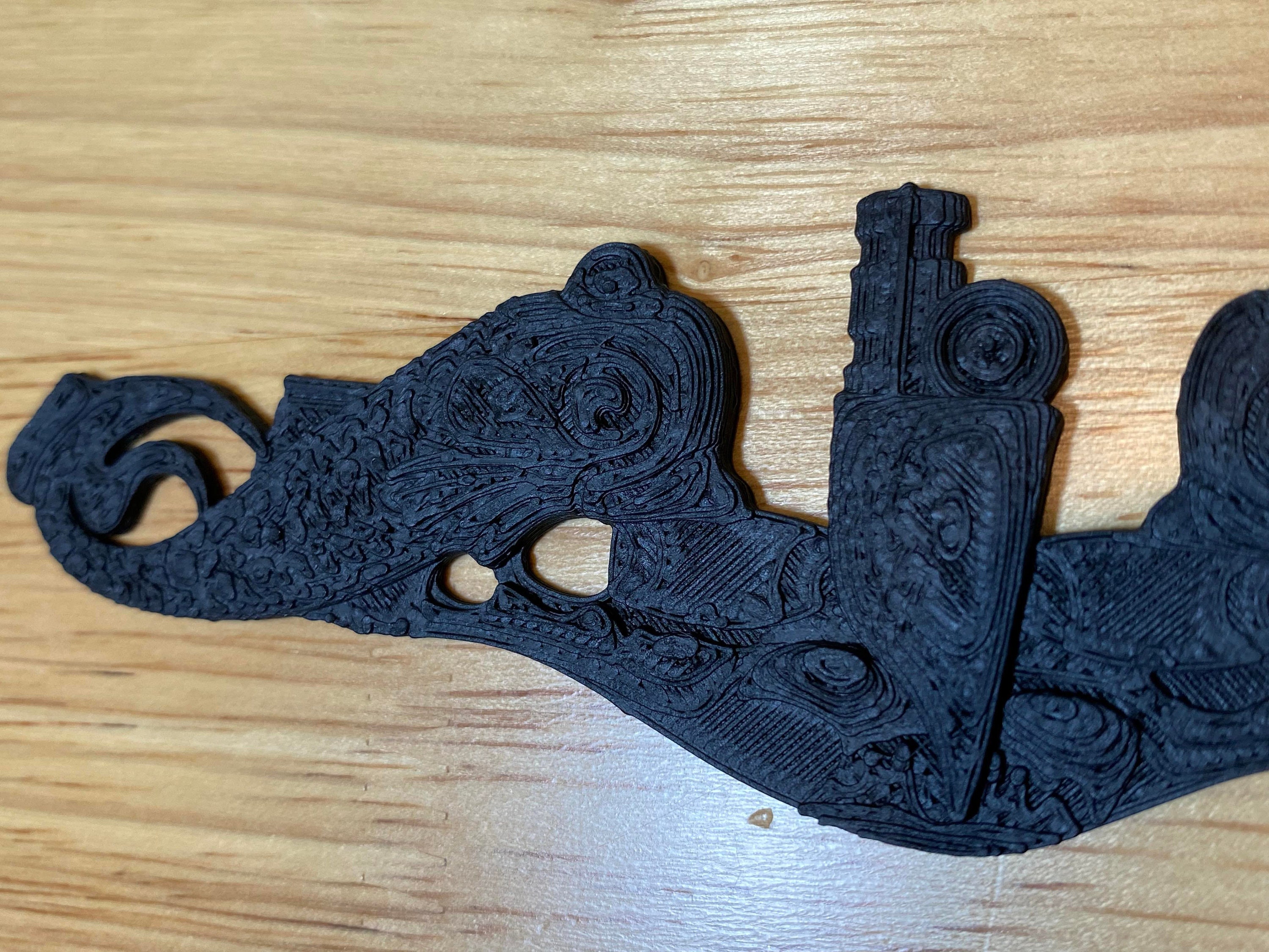 3D Printed USN Enlisted Submarine Dolphin Badge (6") Black - Etsy