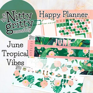 June Tropical Vibes - the Nitty Gritty Monthly - Happy Planner Classic ...