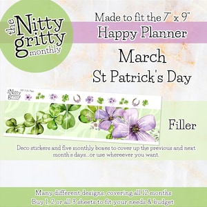 March St Patrick's Day - the Nitty Gritty Monthly - Happy Planner ...