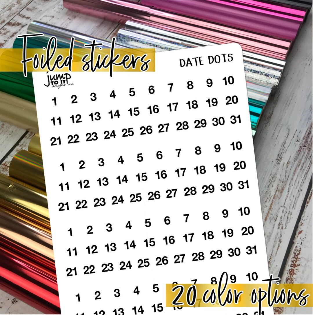 Foil - Icon DAY DOTS Stickers (F-150-6) - Etsy
